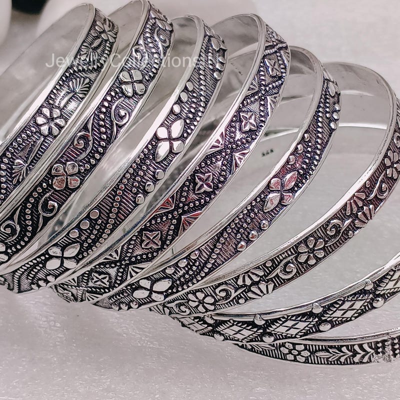 Silver Bangle - Etsy