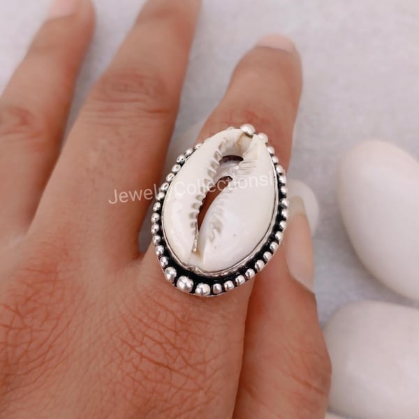 Cowrie Shell Ring - Etsy