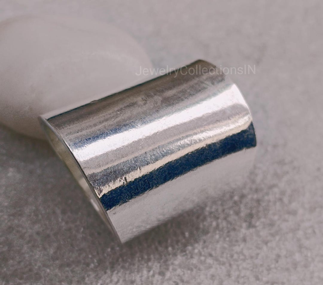 Handgemachte Silber breit Band Ring: Boho Daumen Ring - Etsy.de