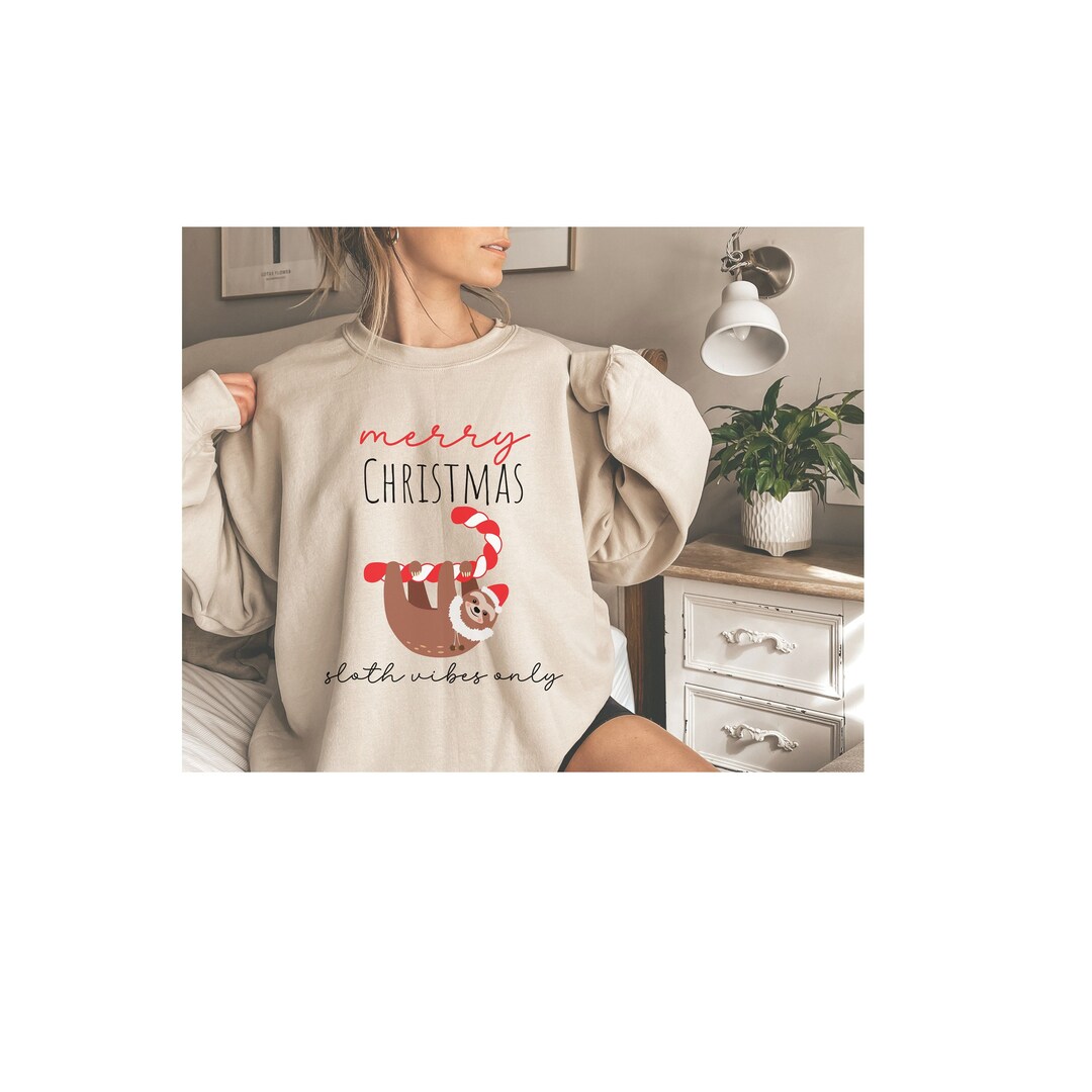 Christmas Sloth Sweater Sloth Gift Funny Sloth Sweater - Etsy