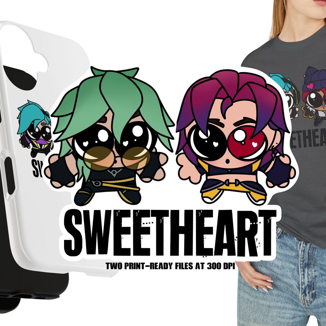 League of Legends Kayn and Ezreal Chibi Cute PNG Heartsteel - Etsy