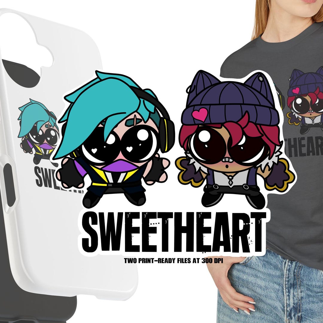 League of Legends Sett and Aphelios Chibi Cute PNG Sweetheart - Etsy