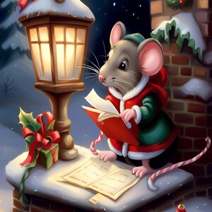 Mouse Christmas Wall Art - Etsy