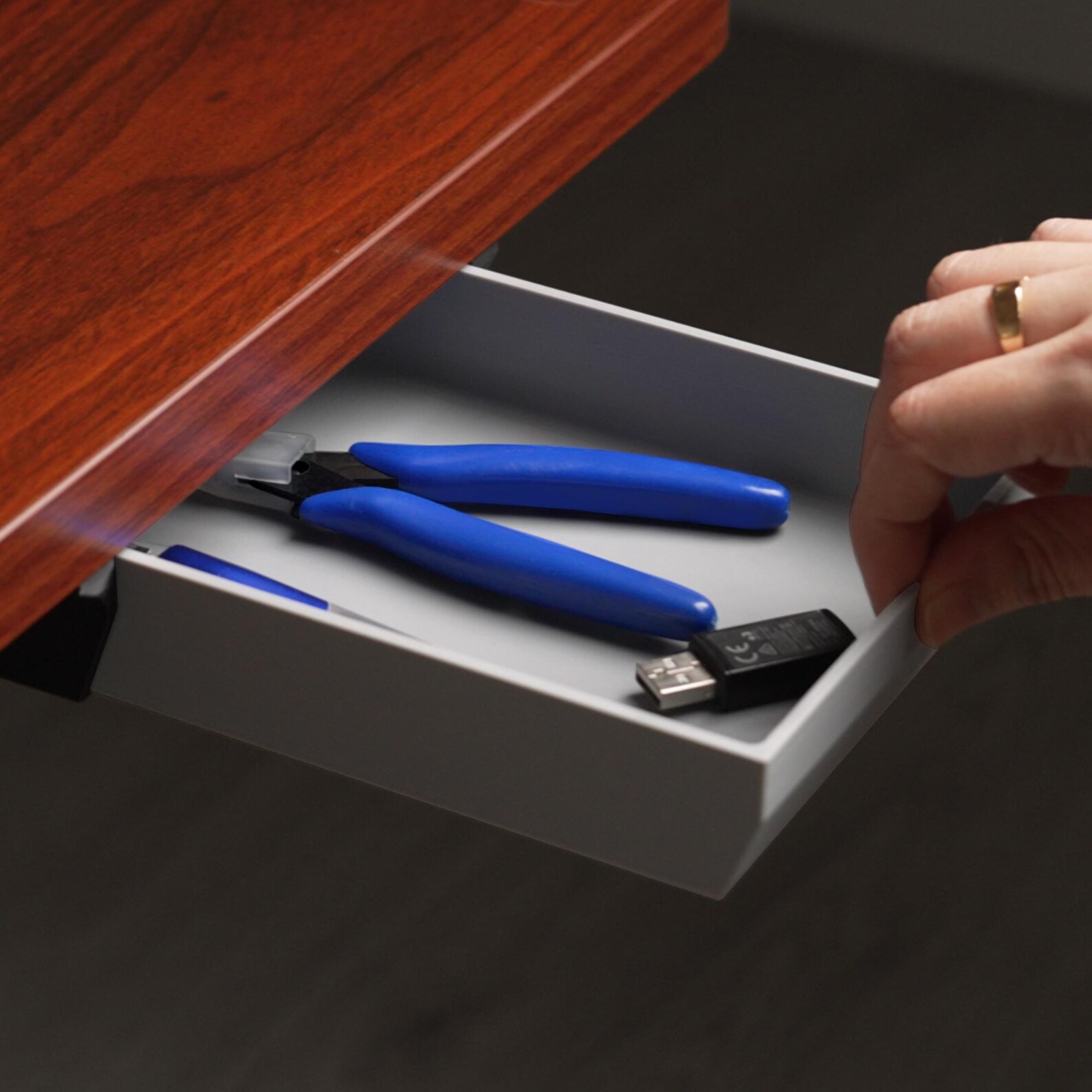 Desk Drawer STL File, Desk Drawer With Push-push Mechanism, Office Desk ...