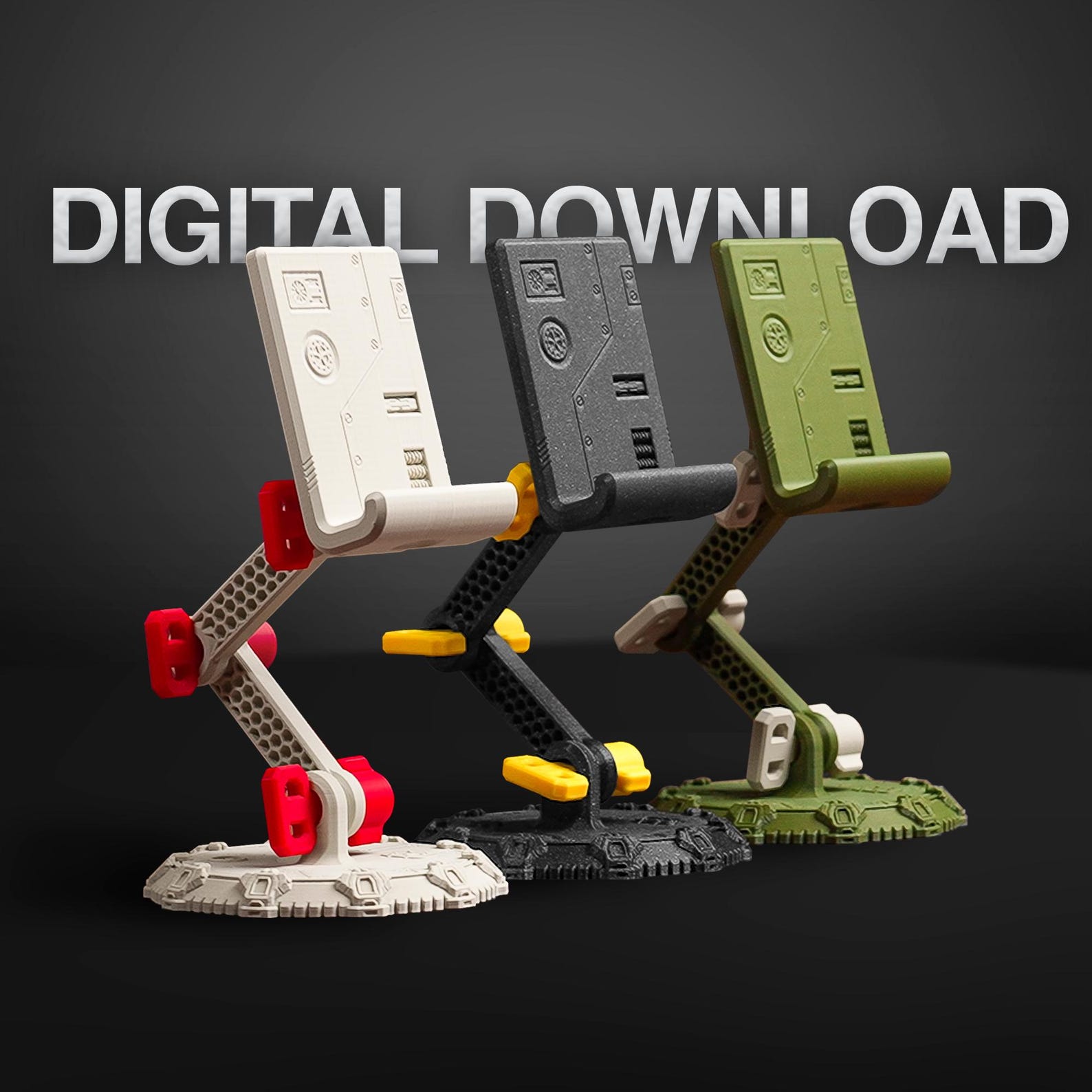 Adjustable Phone Stand STL File: 3D Printable Model (digital Download ...