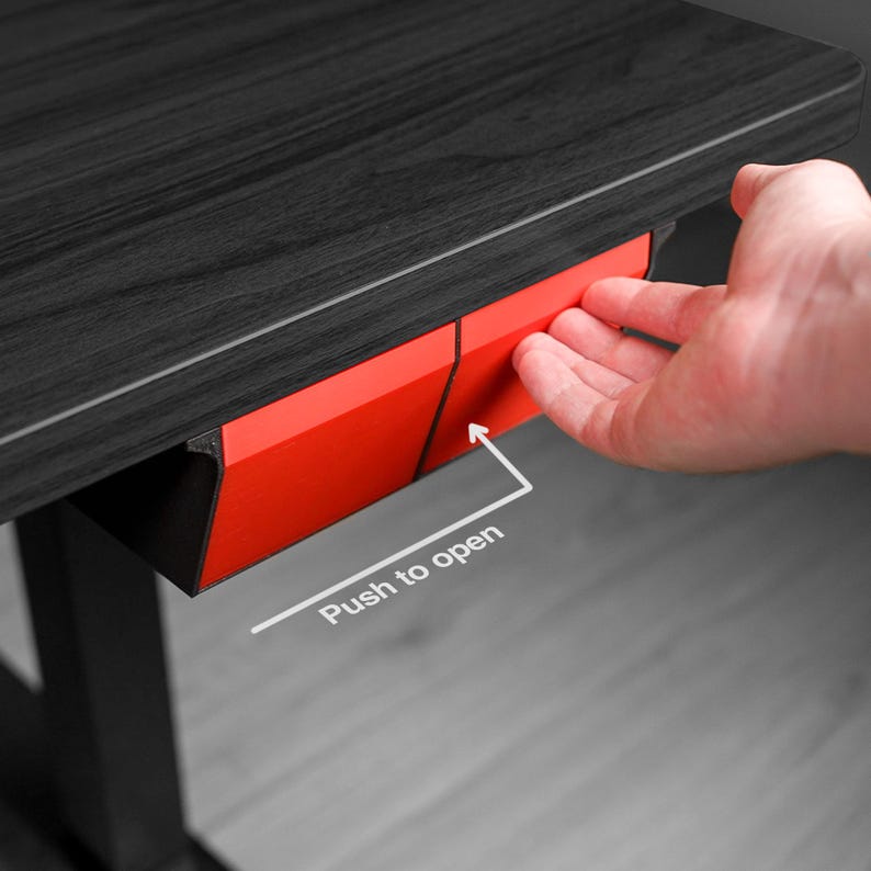Push-push Desk Drawer STL File: Minimalist Office Organizer (digital ...