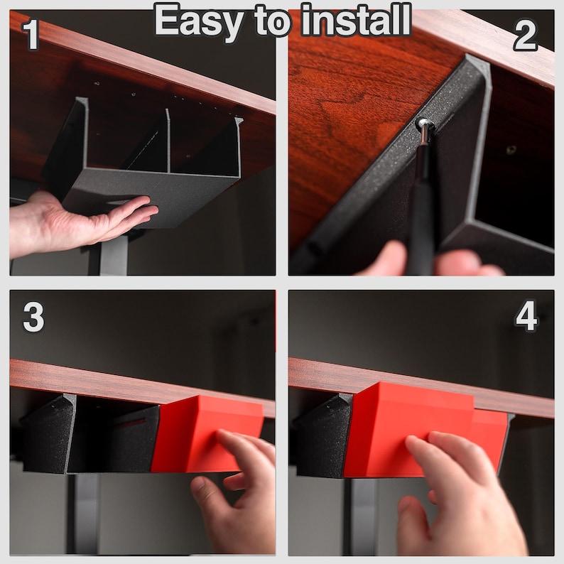 STL Desk Drawer With Push-push Mechanism, Desk Drawer STL File, Office ...