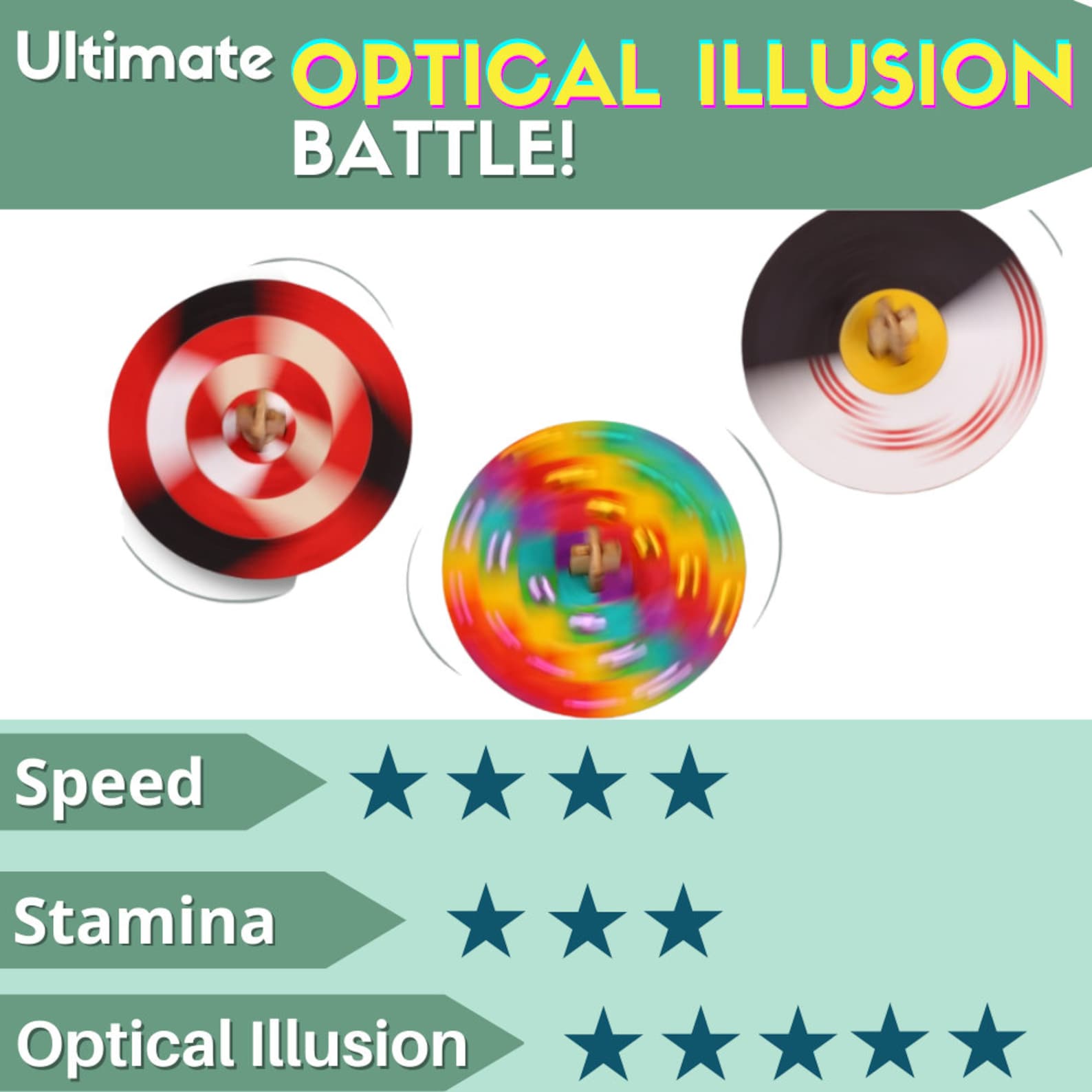 DIY Optical Illusion Spinning Top Kit | Kids Craft Kit | Color in ...