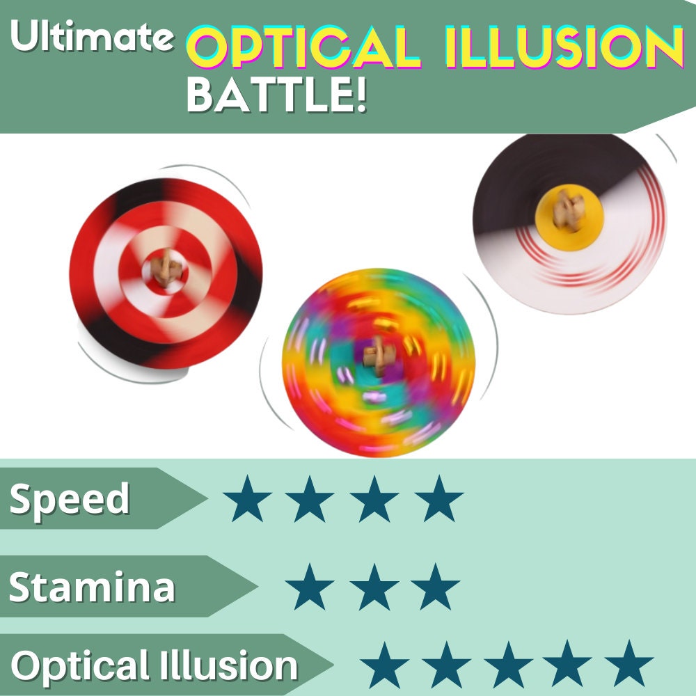 DIY Optical Illusion Spinning Top Kit | Kids Craft Kit | Color in ...