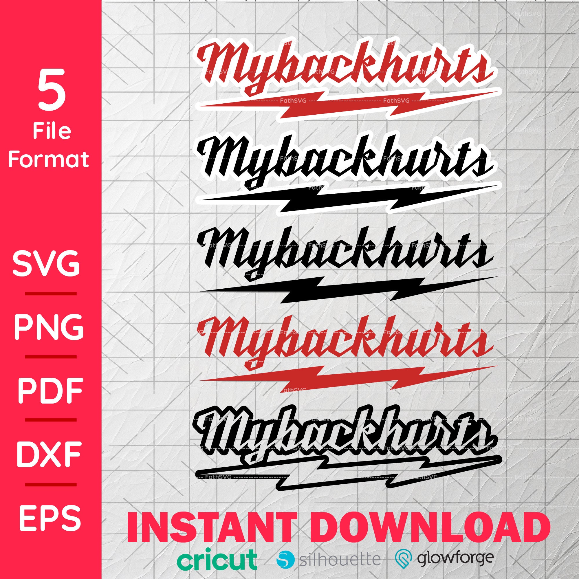 My Back Hurts Mybackhurts SVG Ready to Use for Cricut Transparent ...