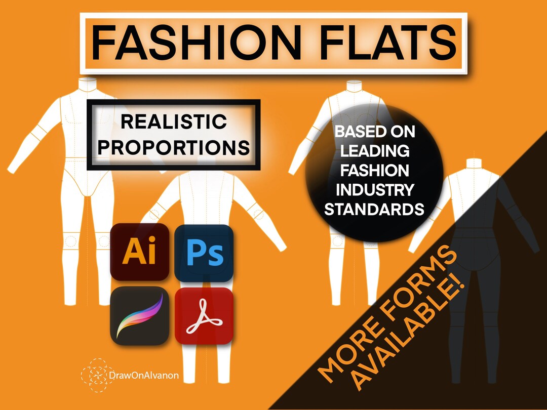 Fashion Flat Illustrator Template, Realistic Proportions, Classic Men ...