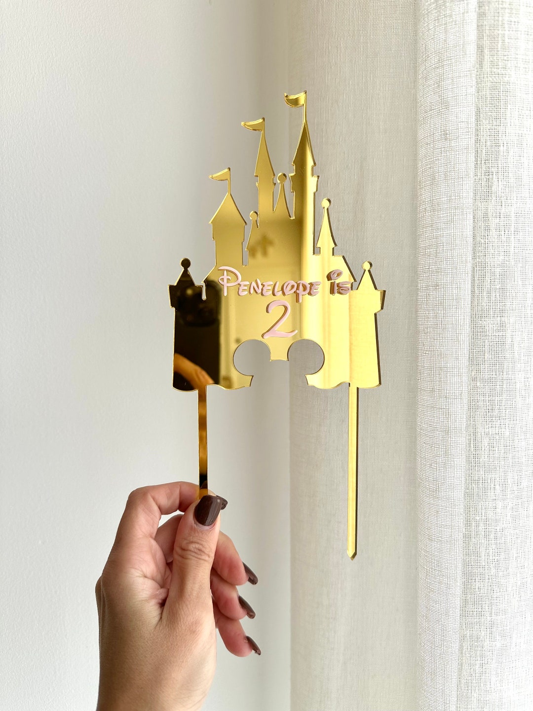 Disney Castle Cake Topper | Acrylic Topper | Disney | Mickey Mouse ...