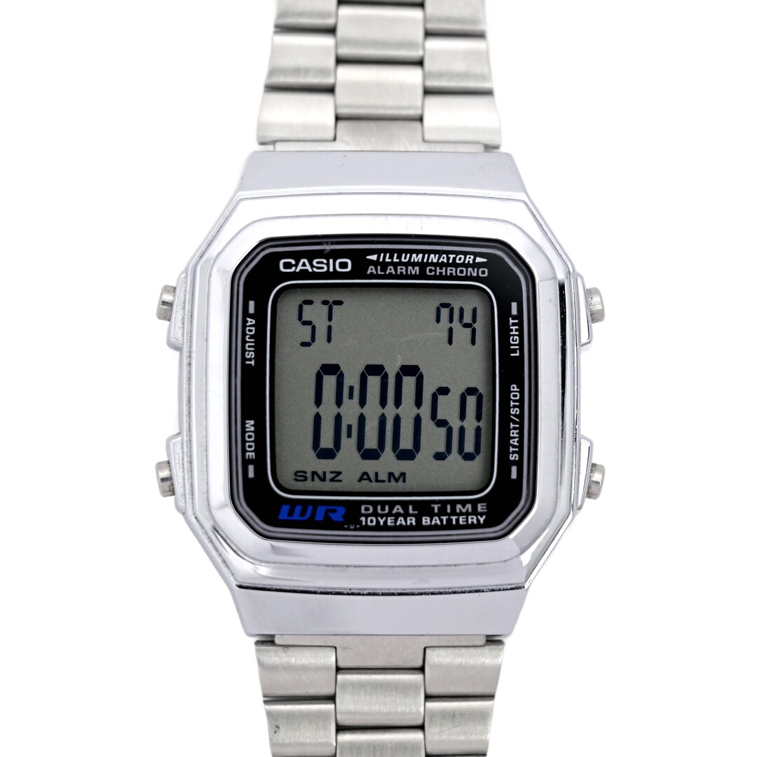 Casio Retro Digital Steel A-178WA-1A Silver Men's - Etsy