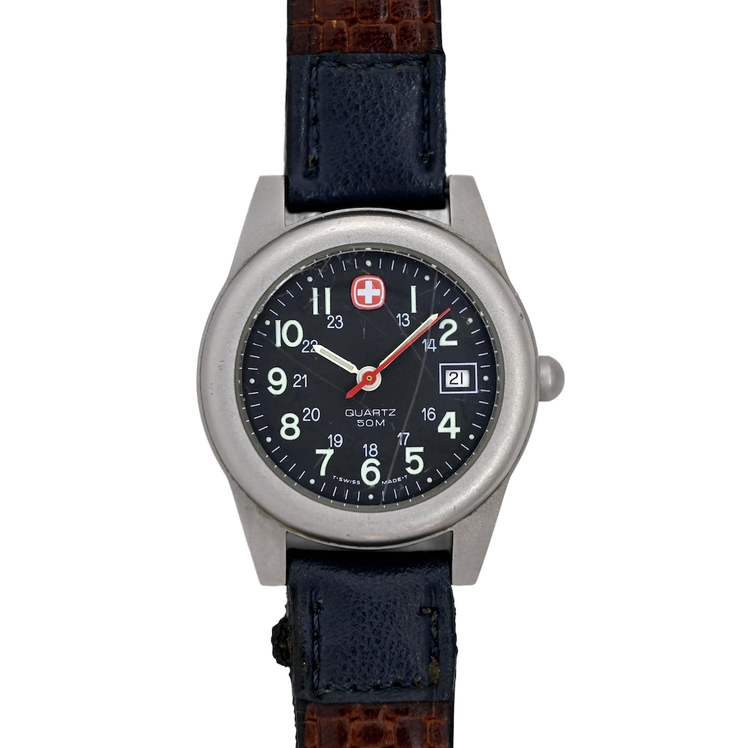 Swiss Army Wenger Malboro SAK Design Ladies Black Strap Black Band ...