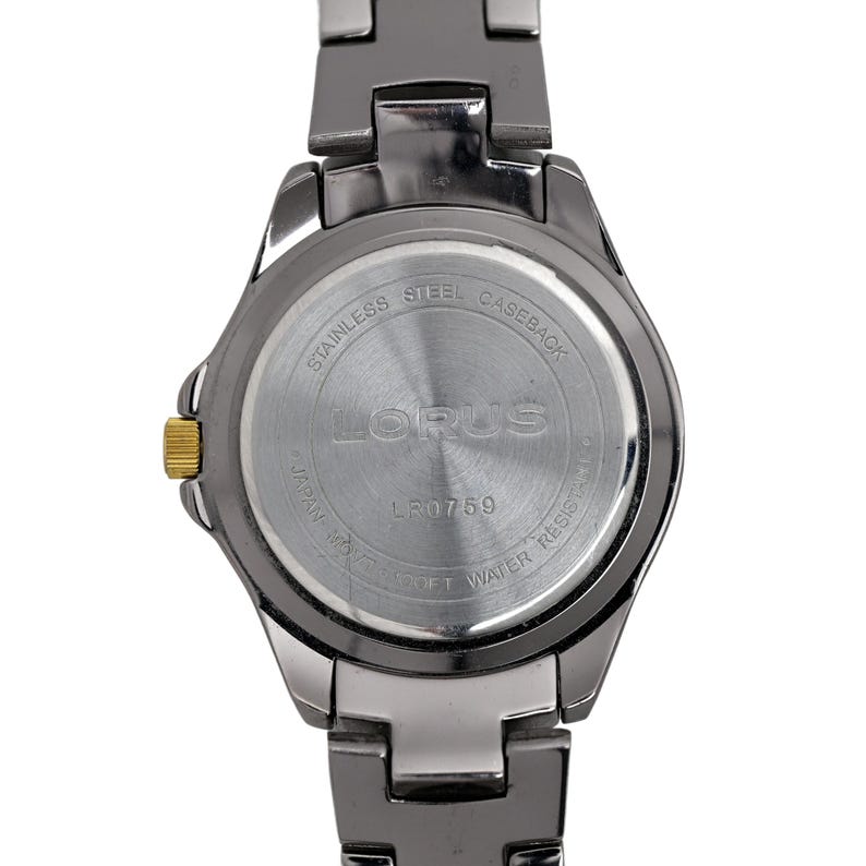 Lorus by Seiko Men's Divers Watch Two Tone Black Dial Day Date - Etsy