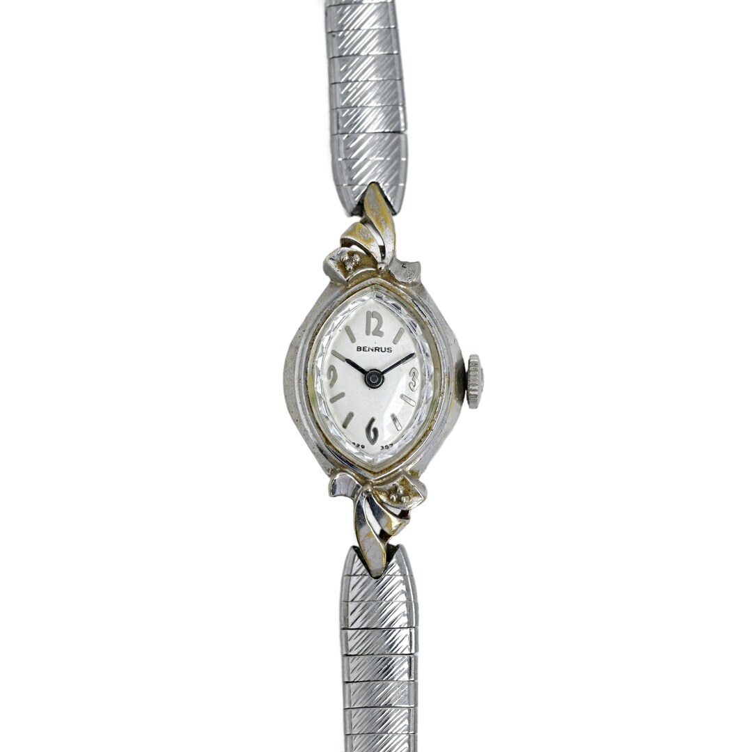 Benrus Vintage 1960's Cocktail Ladies Wrist Watch White Dial Wind Up - Etsy