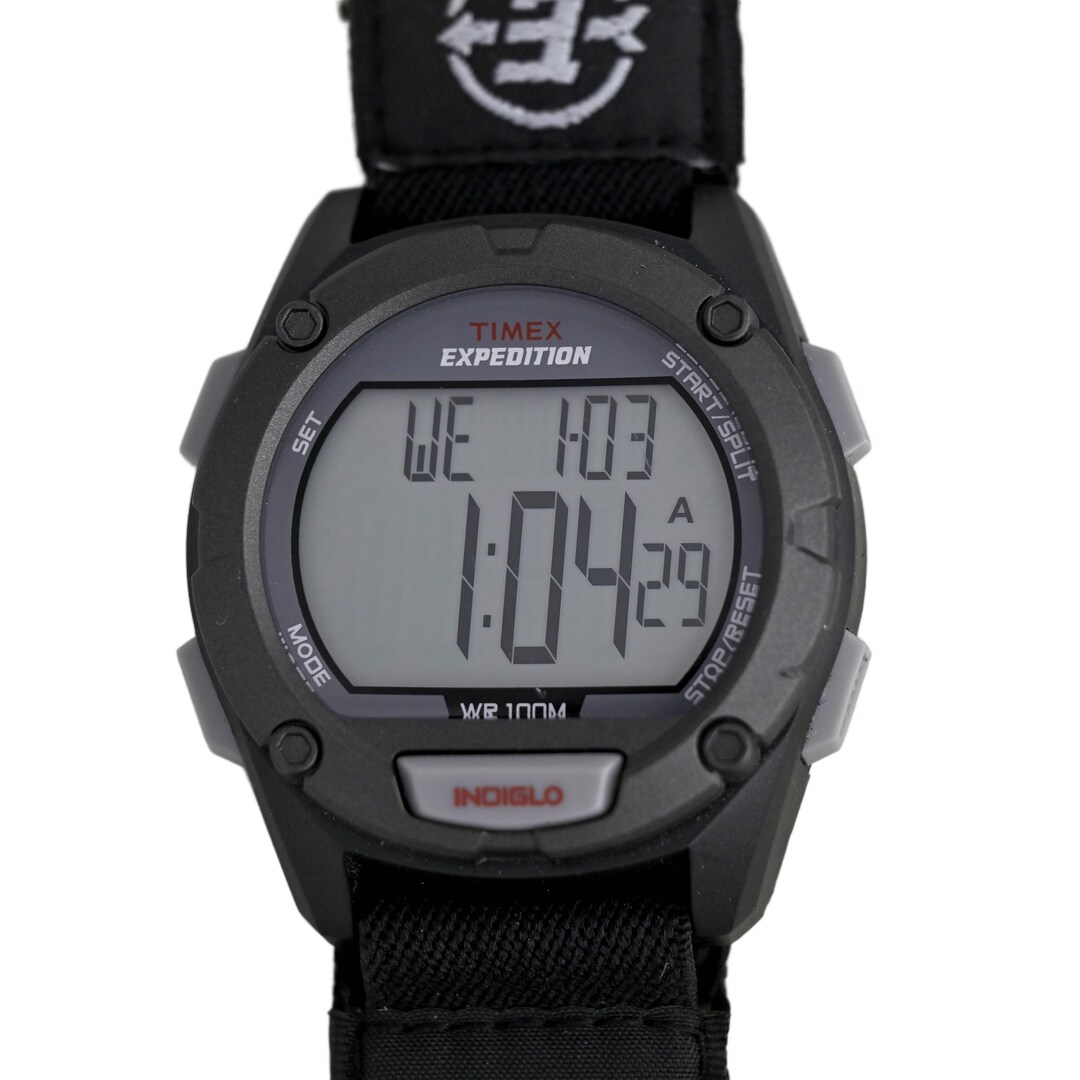 Timex Expedition Digital Black Indiglo 100M Water Resistant Velcro ...