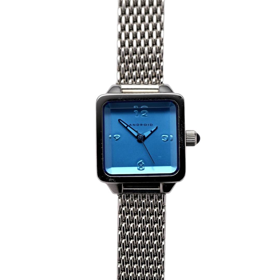 Android Ladies Blue Dial Wrist Watch Quartz Stainless Steel - Etsy