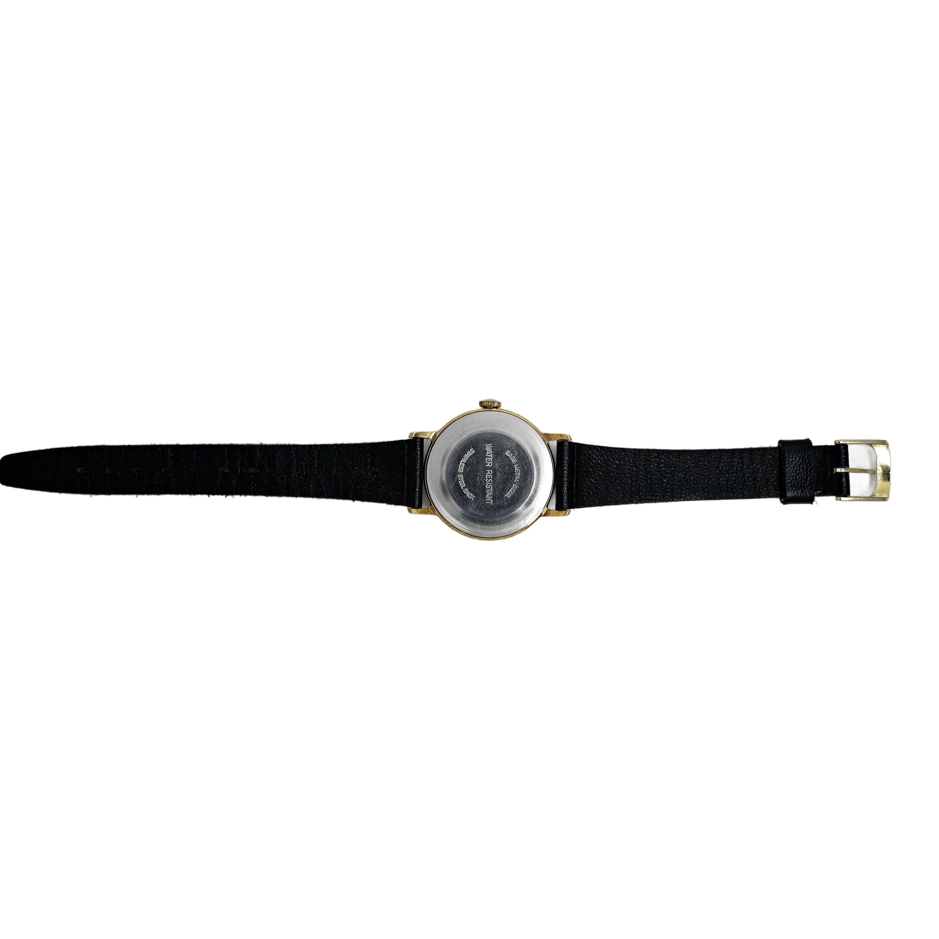 Timex Vintage Sprite White Dial Arabic Numeral Gold Plated 1980's 30mm ...
