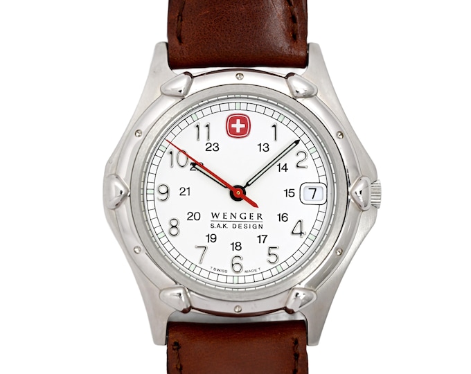 Wenger Swiss Army Men SAK Design New Old Stock 36mm Wrist Watch Vintage ...