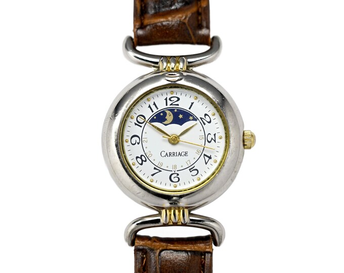 Carriage by Timex Vintage Moonphase Style Dial Wrist Watch 26mm - Etsy