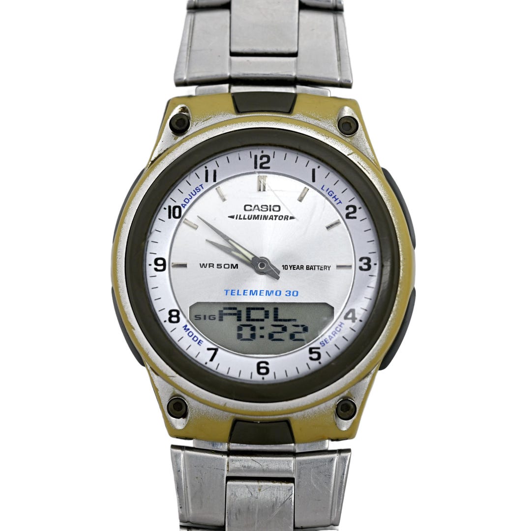 Casio Illuminator Telememo 30 Vintage Preowned Men's Wrist Watch 40mm ...