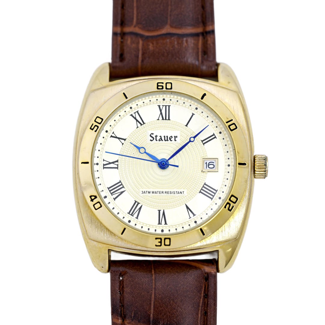 Stauer Time Master Piezo Mens Watch 30021 Brown Leather 38mm - Etsy