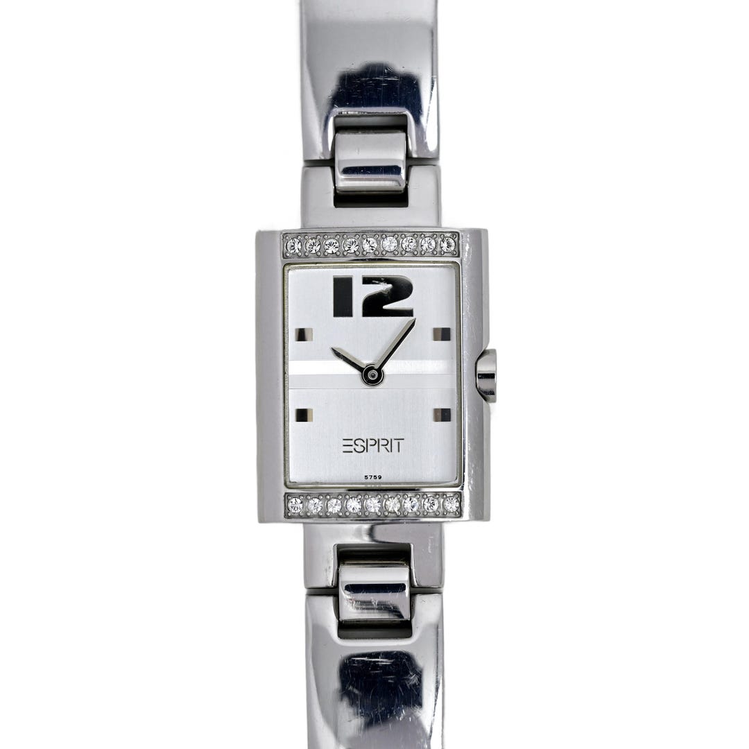 Espirit Ladies Diamond Bezel Stainless Steel Wrist Watch White Dial - Etsy