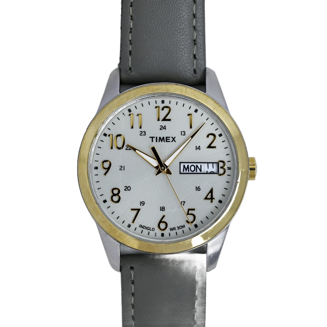 Timex Unisex Two Tone 36mm Quartz Wrist Watch Silver Dial - Etsy
