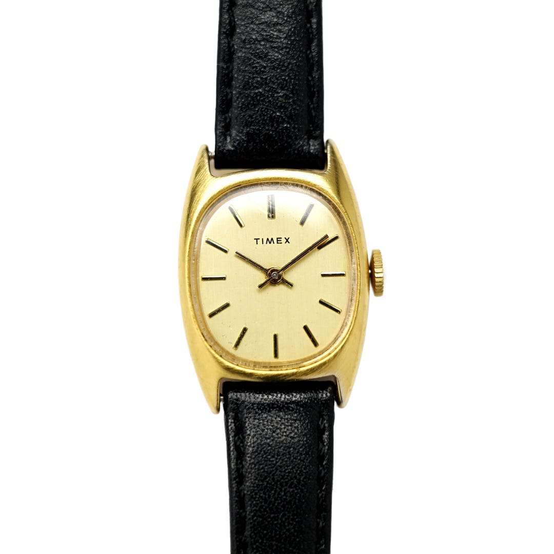 Vintage 1980s Timex Ladies Tank Watch, Gold Plated (27x30mm) - Etsy