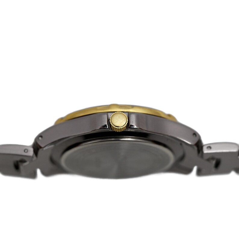 Lorus by Seiko Men's Divers Watch Two Tone Black Dial Day Date - Etsy
