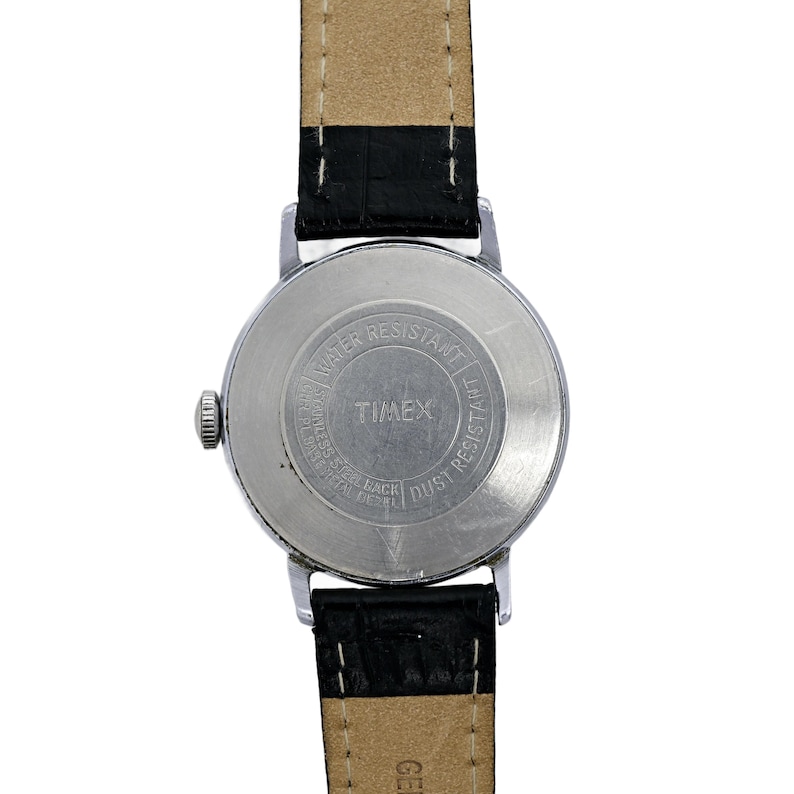 Timex Sprite 1974 Vintage Unisex Wrist Watch White Crosshair Dial Date ...