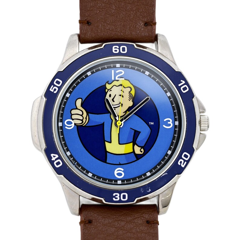 Fallout Men's Collectible Blue Watch Stainless Steel 50mm Genuine ...