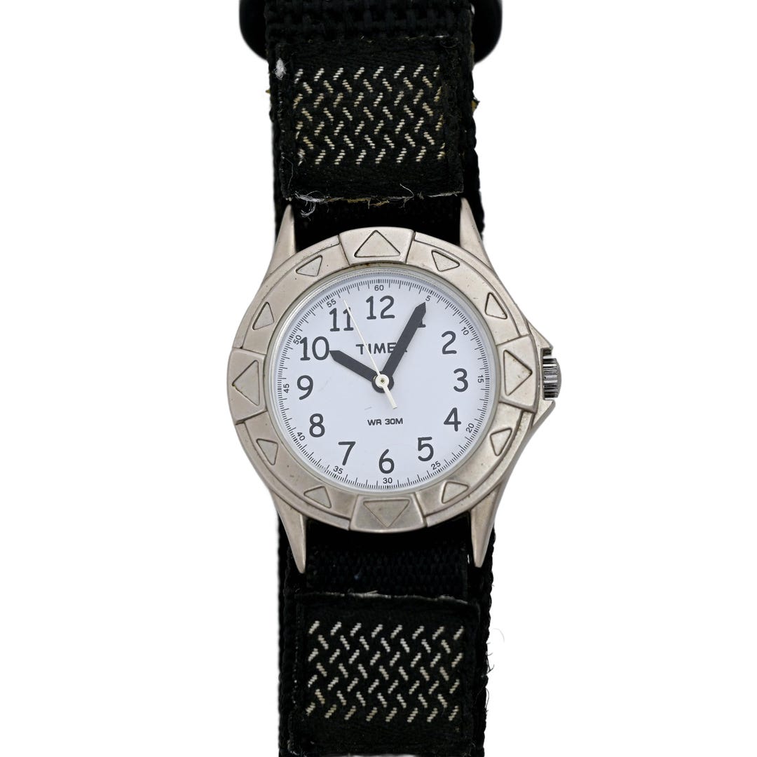 Timex Ladies Nylon Strap White Dial Vintage Wrist Watch - Etsy