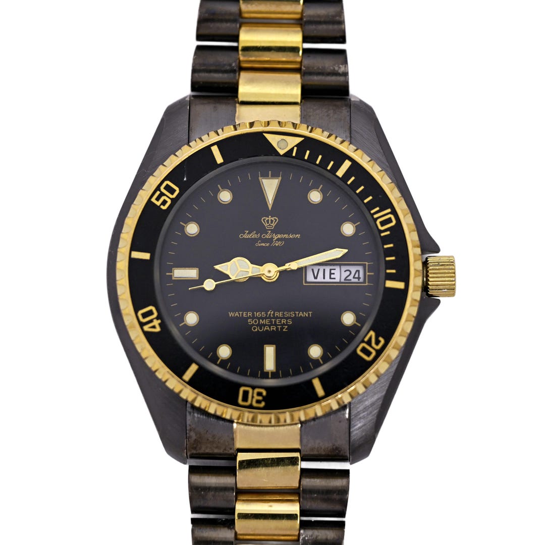 Jules Jurgensen Sea Diver Vintage 7371 Two Tone Men Diver Watch Water ...