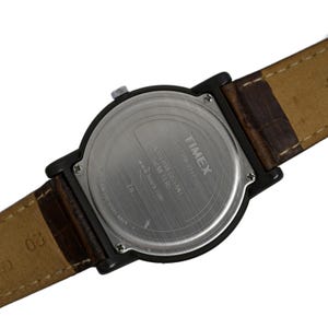 Timex Expedition Watch Indiglo Cream Dial Brown Leather Strap Date 50M ...