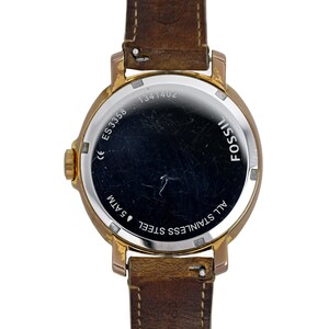 Fossil Unisex Day Date Rose Gold White Dial Diamond Bezel Genuine ...