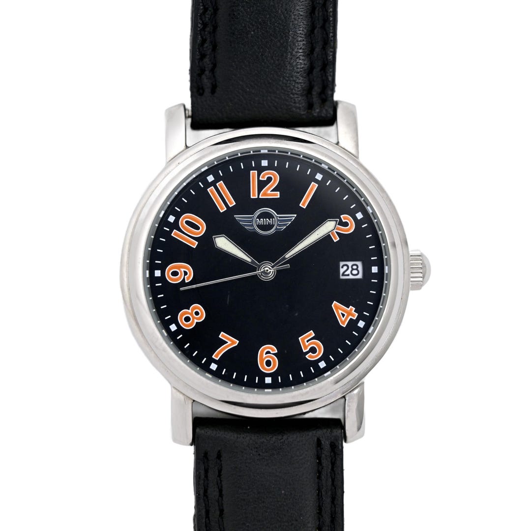 Mini Cooper Vintage Wrist Watch 35mm Orange and Black Dial - Etsy