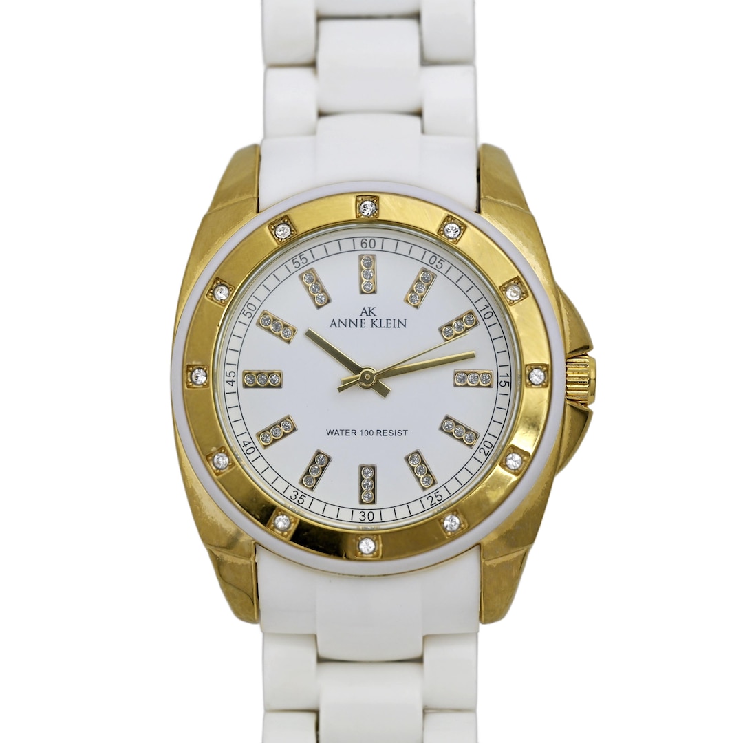 Anne Klein Ladies Ceramic and Gold Ladies Wrist Watch - Etsy