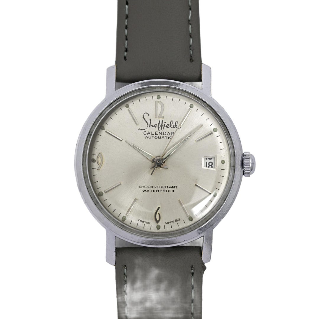 Sheffield Vintage 1970's Men's Automatic Calender Swiss Made Watch 35mm ...