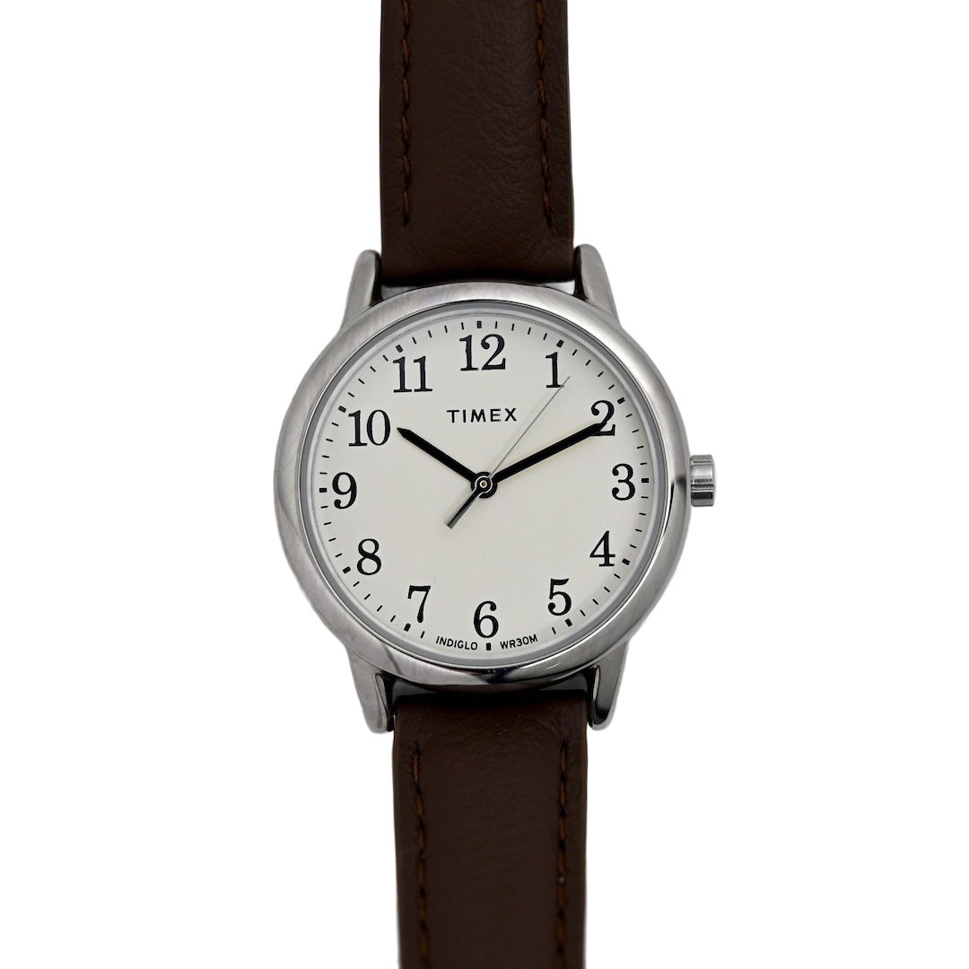 Timex Ladies Indiglo Easy Reader Butterfly Deployant Clasp White Dial ...