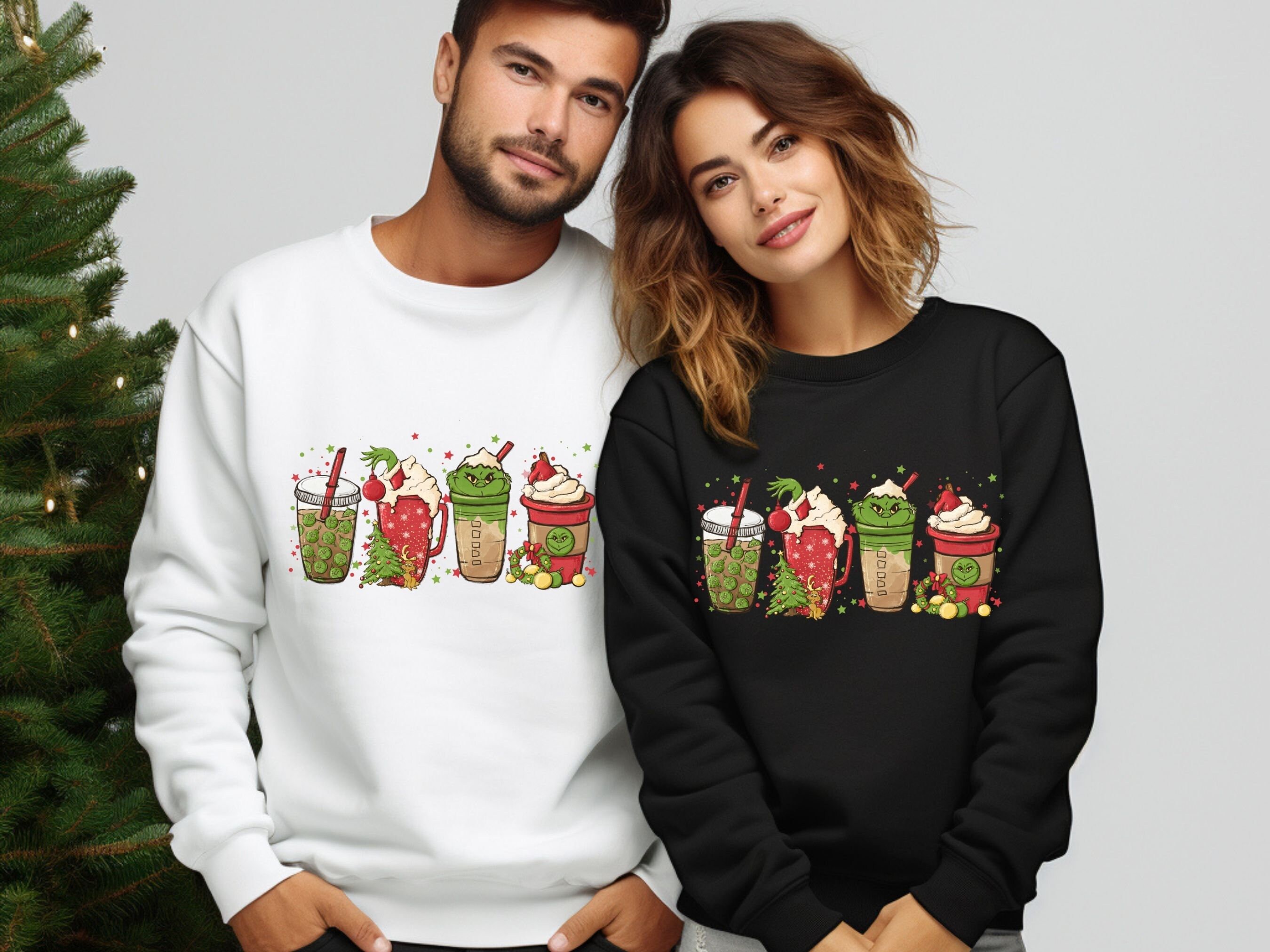 Christmas Grinchmas Sweatshirt, Merry Grinchmas Coffee Latte Cup ...
