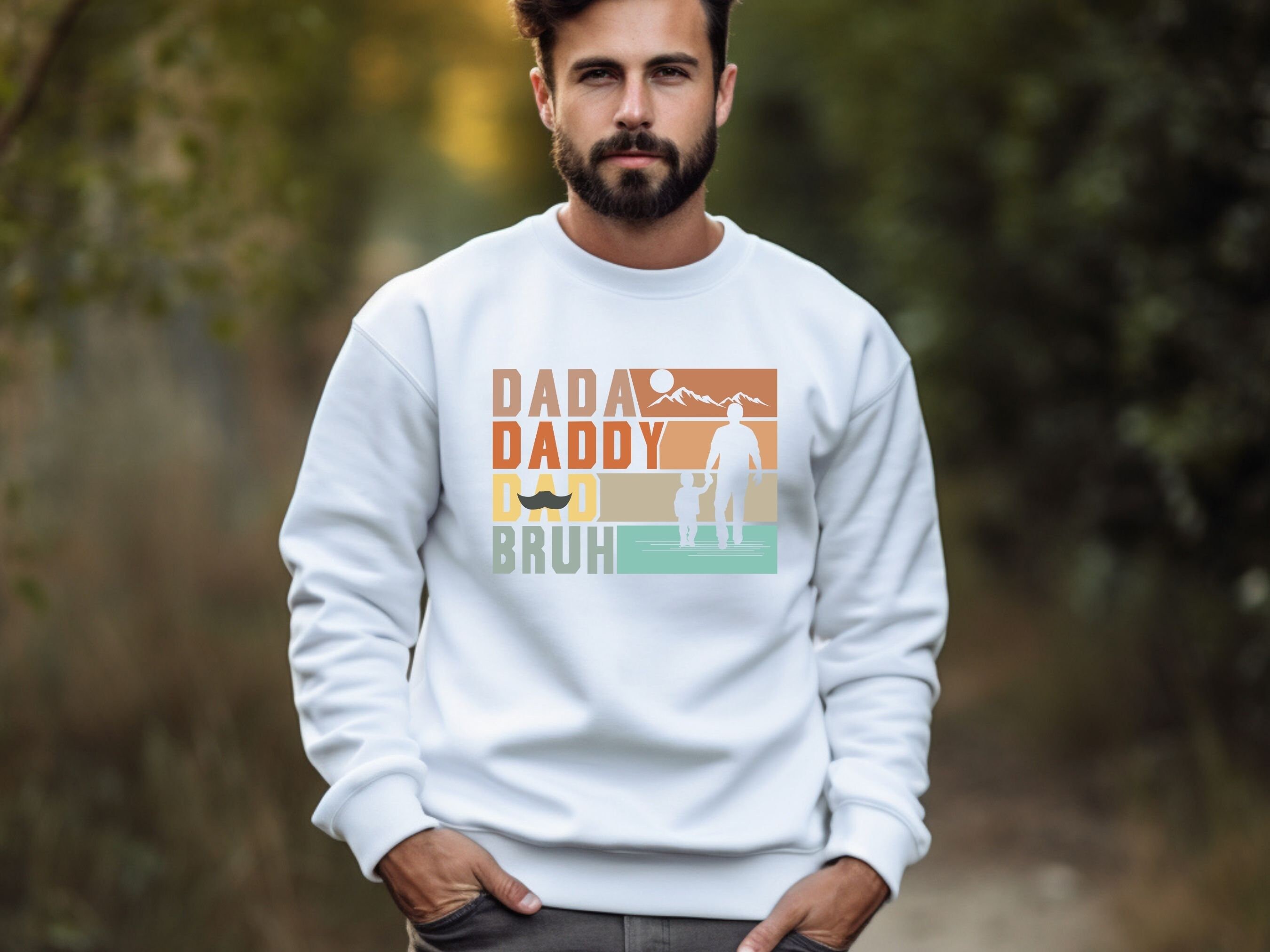 Dada.daddy.dad.bruh Sweater, Daddy Bruh Hoodie, Father's Day Hoodie ...