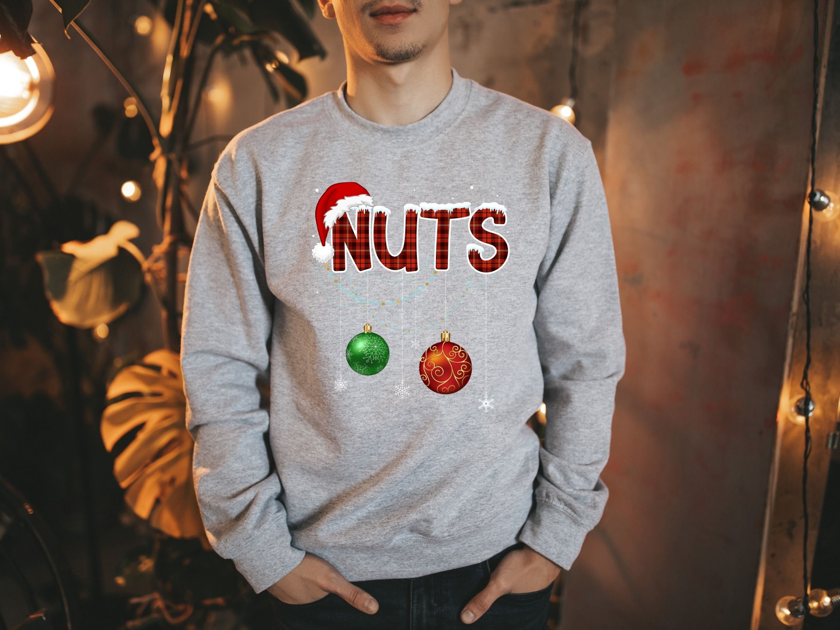 Chest and Nuts Sweater, Couple Sweater, Christmas Outfit, Christmas ...