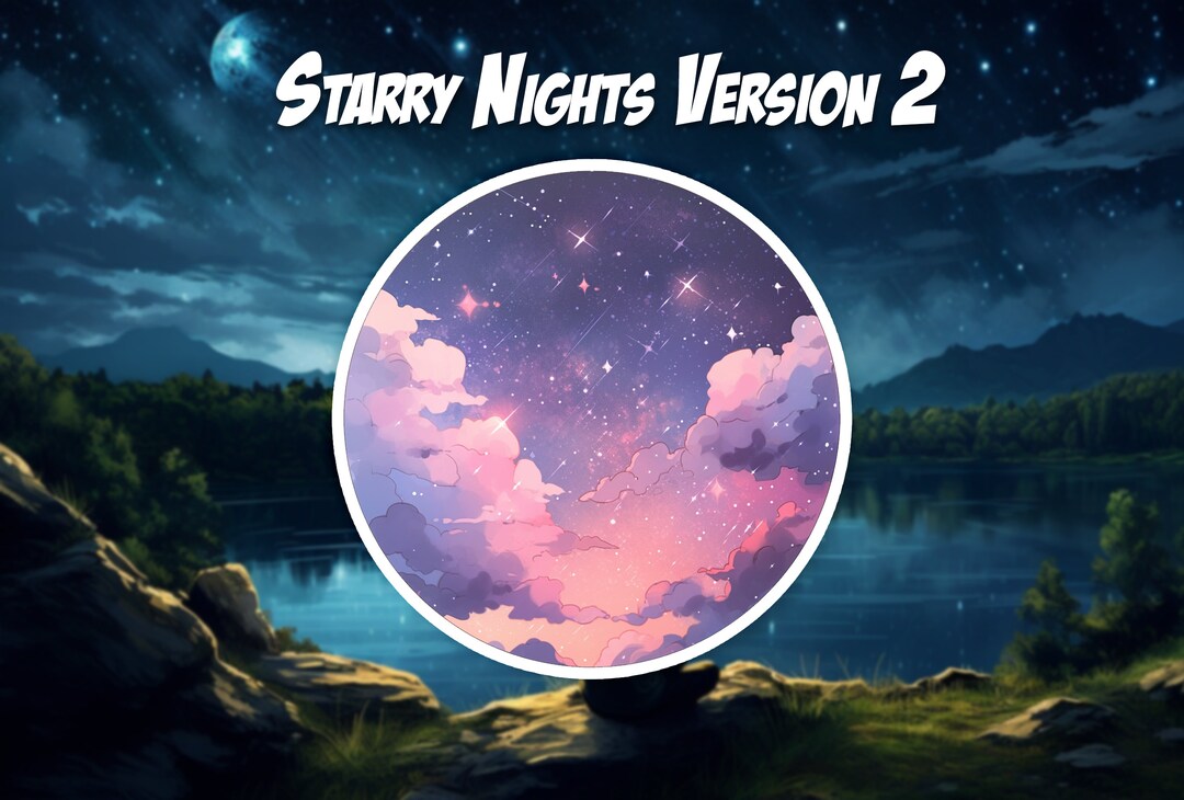 Night Sky Sticker Beautiful Sky Night Life Journal Decals - Etsy