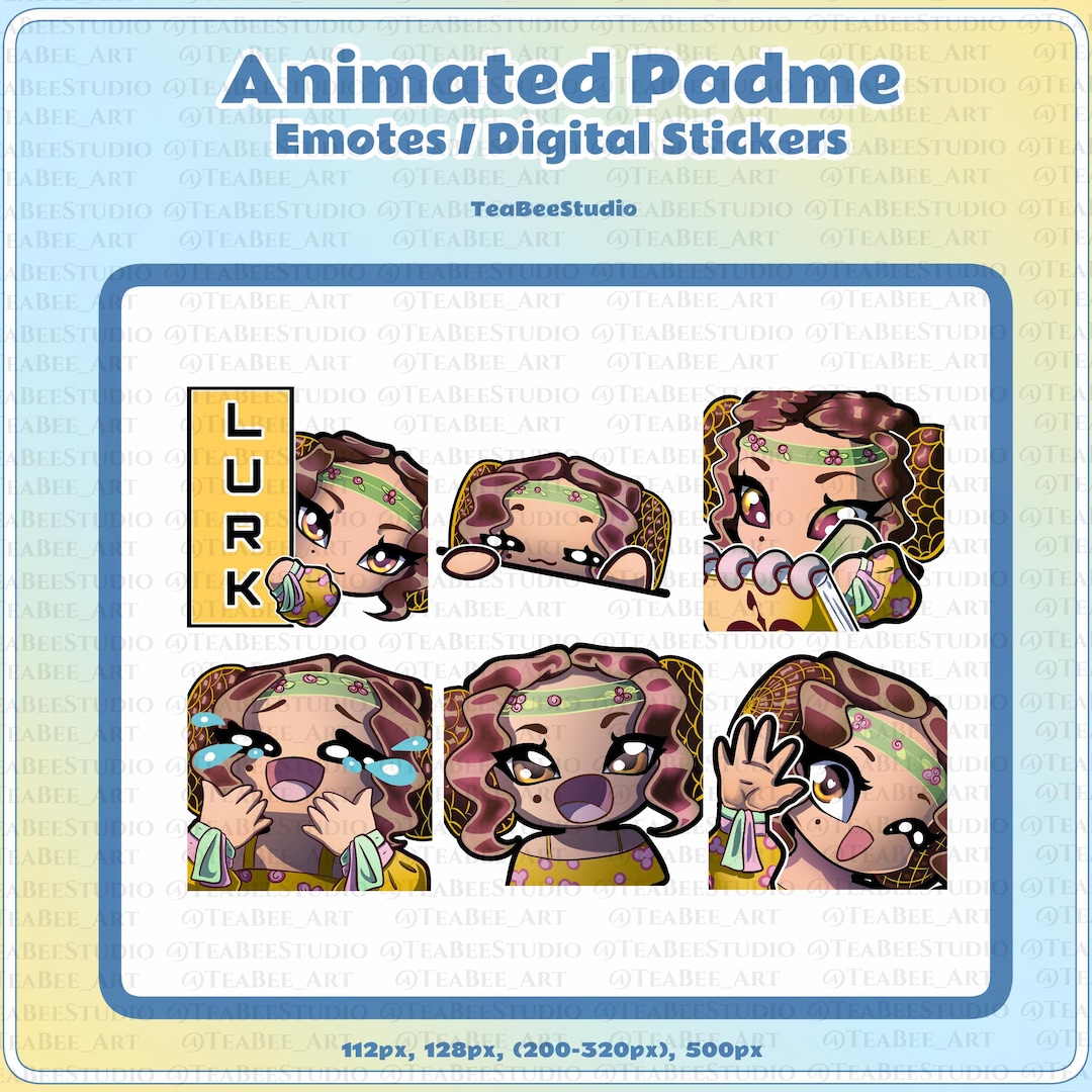 Padme Amidala Animated Emotes & Stickers: Star Wars Chibi Gifs (digital ...