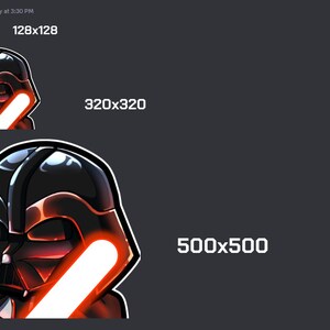 Chibi Darth Vader Lightsaber Emote: Star Wars Twitch/discord (PNG) - Etsy