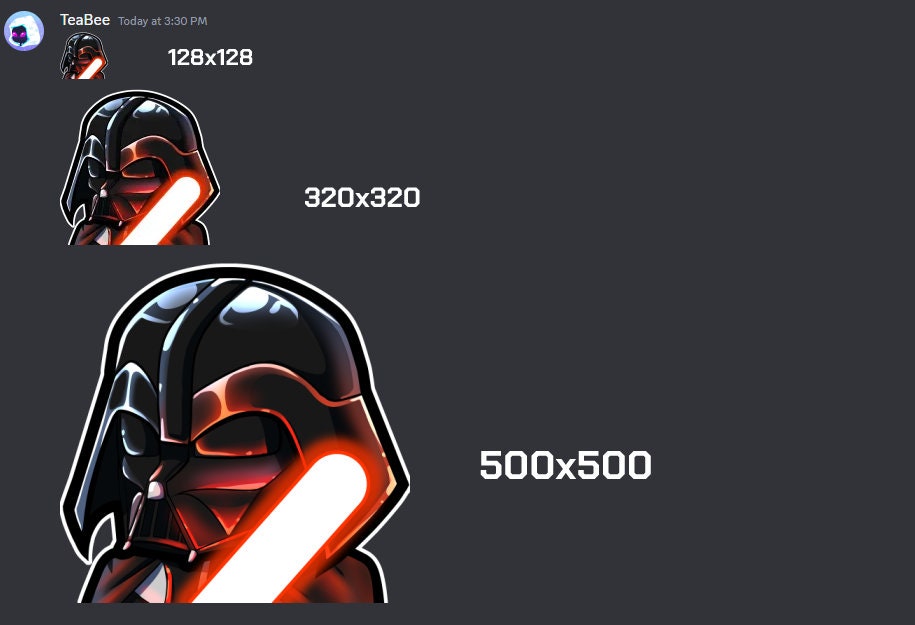 Chibi Darth Vader Lightsaber Emote: Star Wars Twitch/discord (PNG) - Etsy