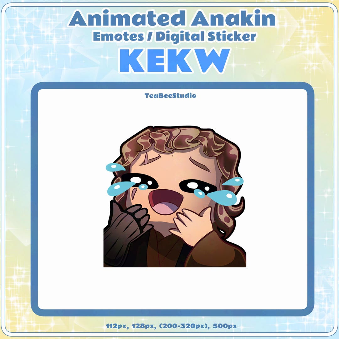 Anakin Skywalker KEKW Animated Emote & Digital Sticker: Star Wars Chibi ...