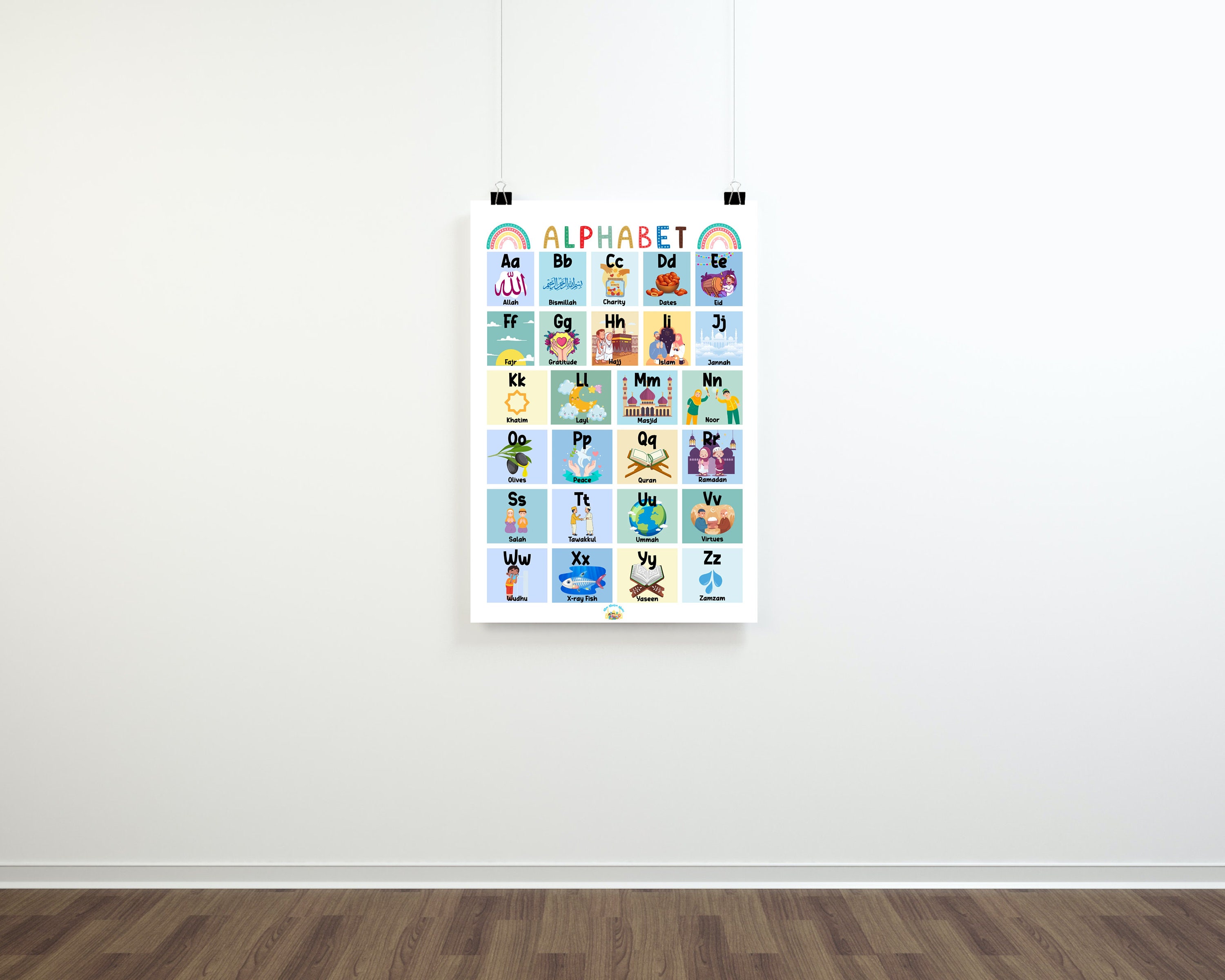 Islamic Alphabet Islamic ABC Poster Kids Islamic Poster - Etsy